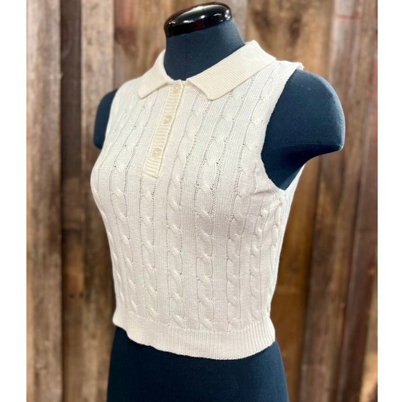 BOUTIQUE | Tops | New Boutique Cream Cable Knit Tank Top | Poshmark